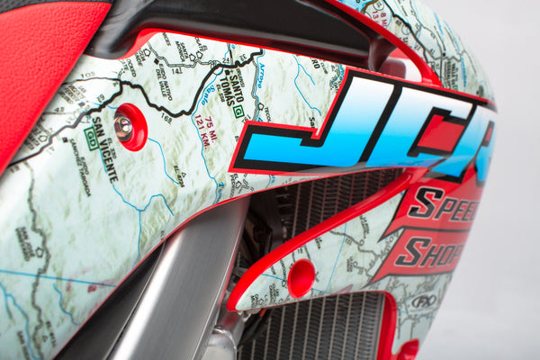 JCR Speed Shop "Baja Navigator" CRF450X graphics kit.